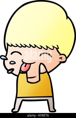 cartoon boy blowing raspberry Stock Vector Image & Art - Alamy