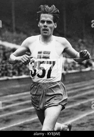Photograph of Swedish athlete Tore Sjöstrand from 1948, known for his ...