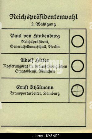 Presidential elections in Germany 1932. Adolf Hitler speaking. Joseph ...