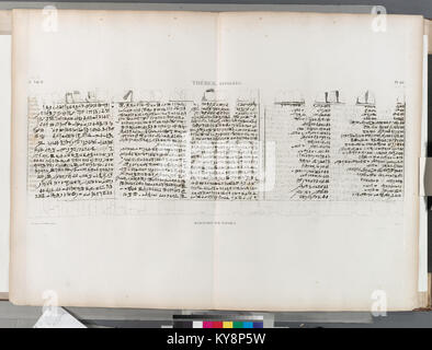 A manuscript on papyrus from the hypogea of Thebes, Egypt, illustrating ...