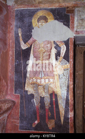 A fresco from St. Demetrius Church, Markova Sušica, North Macedonia ...