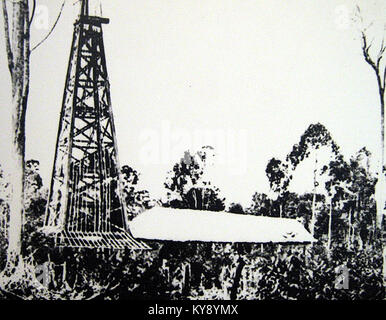 The oil rig, The Grand Old Lady #1, outside the Petroleum museum in ...