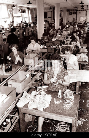This 1962 photograph shows a shoe factory in Maribor, Slovenia, a key ...