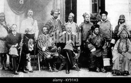 Ugyen Wangchuck, Thutob Namgyal, Ugyen Dorji, in Calcutta, 1907 Stock ...