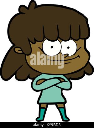 cartoon smiling woman Stock Vector Image & Art - Alamy