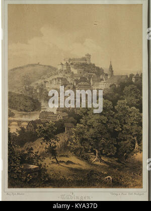 This 19th-century lithograph depicts a view of Lucerne, showcasing the ...
