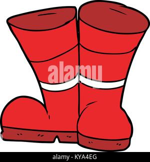 freehand retro cartoon wellington boots in puddle Stock Vector Image ...