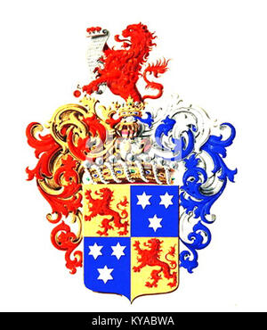 The Royal Coat of Arms of King James I, created in 1609, features the ...