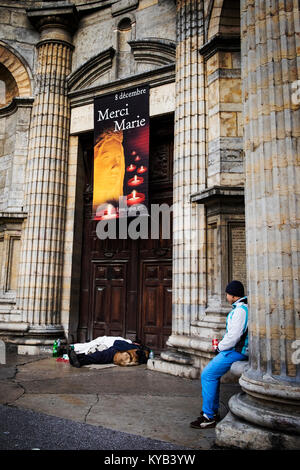 Homeless, Lyon, France Stock Photo - Alamy