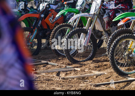 City Rauna, Latvia. Motorcross training, hobby, peoples drive with ...