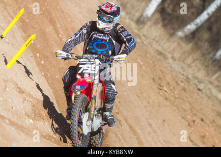 City Rauna, Latvia. Motorcross training, hobby, peoples drive with ...