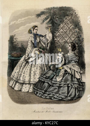 An 1859 illustration from 'Nyaste Journal för Damer,' a Swedish women’s ...