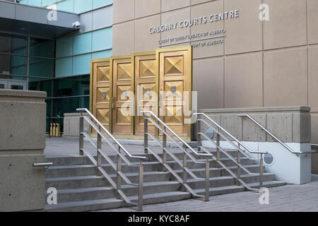 Calgary, Alberta, Canada; Golden Doors Of The Old Courthouse With The ...