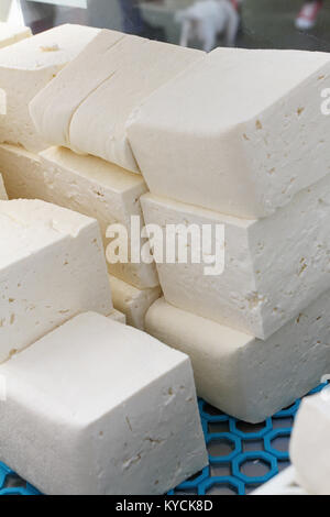 Traditional bulgarian goat brine cheese called sirene Stock Photo - Alamy