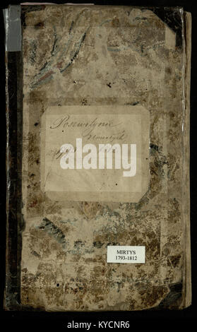 A death register book from Pašvitinio Roman Catholic Church (1745–1793 ...