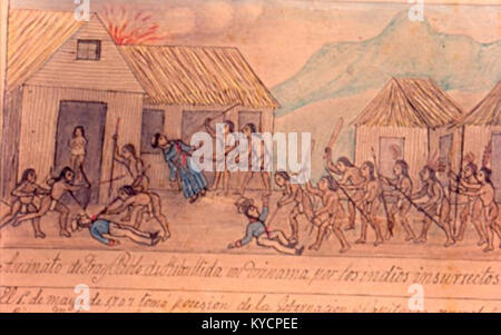 An illustration from 'Album de Figueroa' depicting Pablo Presbere, an ...