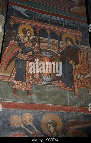 Fresco detail from St. Demetrius Church in Markova Susica showing ...