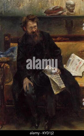 'Peter Hille' by Lovis Corinth is a portrait of the German writer and ...