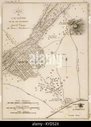 This 1832 map by Jean-Jacques Barthélemy depicts the layout of the ...