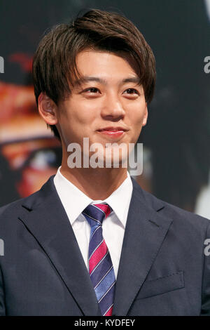 Japanese actor Ryoma Takeuchi attends a press event for SoftBank's new ...
