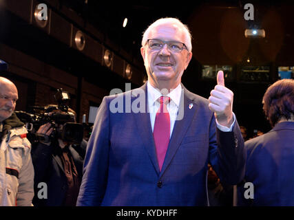 Jiri Drahos, presidential candidate, gestures after the first round of ...