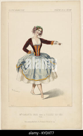 Carlotta Grisi, a renowned 19th-century ballerina, is depicted here as ...