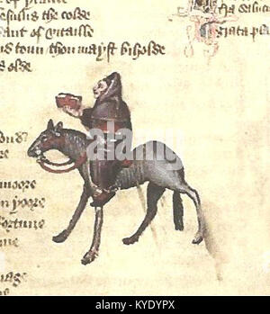 This illustration from the Ellesmere Manuscript depicts 'The Shipman ...