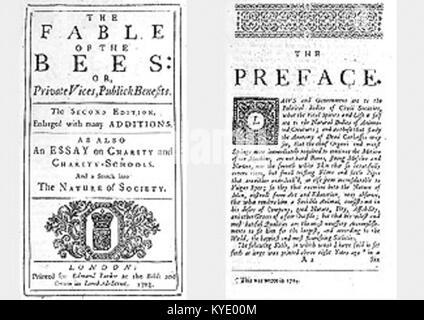 The Fable of the Bees (1705 Stock Photo - Alamy