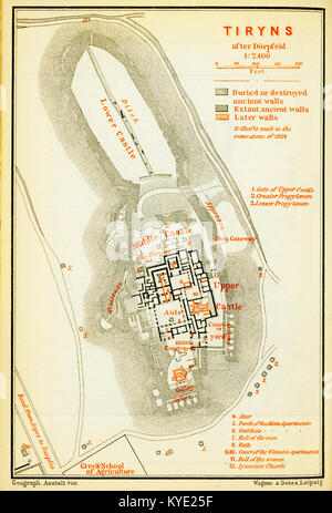 Tiryns is a Mycenaean archaeological site in Argolis in the Peloponnese ...