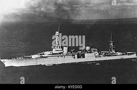 An illustration of the USS Houston (CA-30), a Northampton-class heavy ...