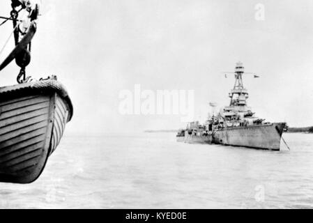 An illustration of the USS Houston (CA-30), a Northampton-class heavy ...