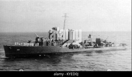 USS Jarvis (DD-393), a Bagley-class destroyer, is underway in 1942 ...