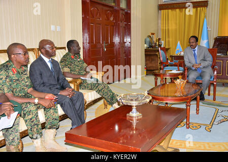 Photograph of President Mohamed Abdullahi Farmaajo of Somalia posing ...