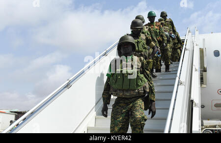 Newly deployed troops from the African Union Mission in Somalia (AMISOM ...