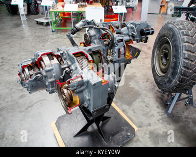 An image of an Unimog transmission system, displayed at the Unimog ...