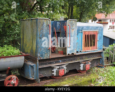 A mine locomotive displayed at the Fahrzeugmuseum Marxzell. The ...
