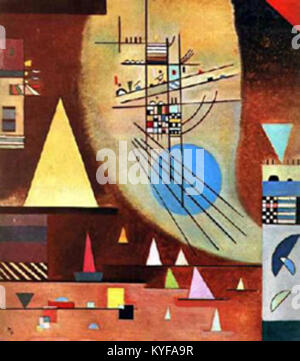 This abstract piece by Kandinsky explores the use of geometric shapes ...
