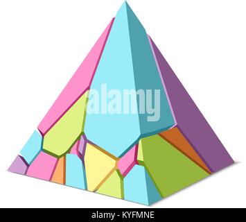 Pyramid assembled and disassembled Stock Vector Image & Art - Alamy