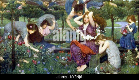 Flora and the Zephyrs 1898 by John William Waterhouse Stock Photo - Alamy
