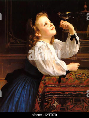 A painting by William-Adolphe Bouguereau titled 'Woman with Iris' from ...