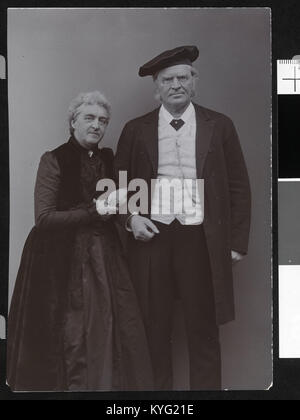 A historical portrait of Karoline and Bjørnstjerne Bjørnson, notable ...