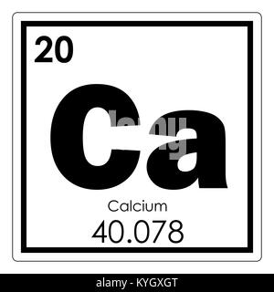 Calcium chemical element periodic table science symbol Stock Photo - Alamy