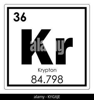 Krypton chemical element periodic table science symbol Stock Photo - Alamy