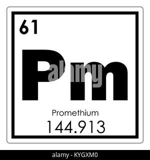 Promethium chemical element periodic table science symbol Stock Photo ...
