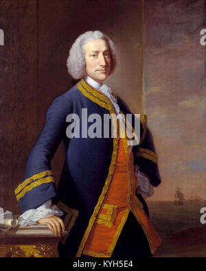 Admiral of the Fleet George Anson, 1st Baron Anson, (1697 – 1762) Royal ...