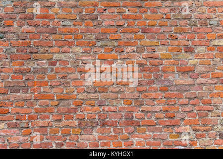 full frame rundown red brick wall detail Stock Photo - Alamy