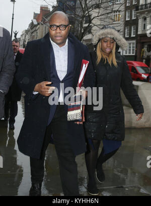 Lanre Haastrup, the father of Isaiah Haastrup, arriving at the Royal ...