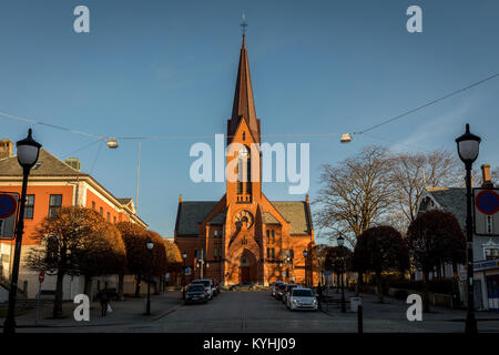 Haugesund, Norway - January 9, 2018: The city of Haugesund, with ...
