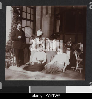 Photograph of Sam Eyde and Ulla Eyde with a group in Lübeck, Germany ...