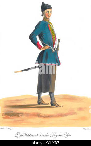 Drawing by Prince G. Gagarine depicting landscapes, traditional customs ...
